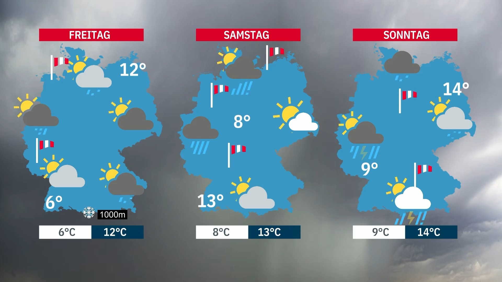 Deutschland mittendrin - Wetterlage bringt Sturm und Schnee | Video | wetter.de
