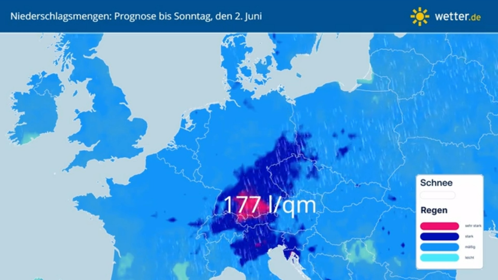 Dauerregen trifft Deutschland - Bis zu 200 Liter pro Quadratmeter, Hochwassergefahr droht ...