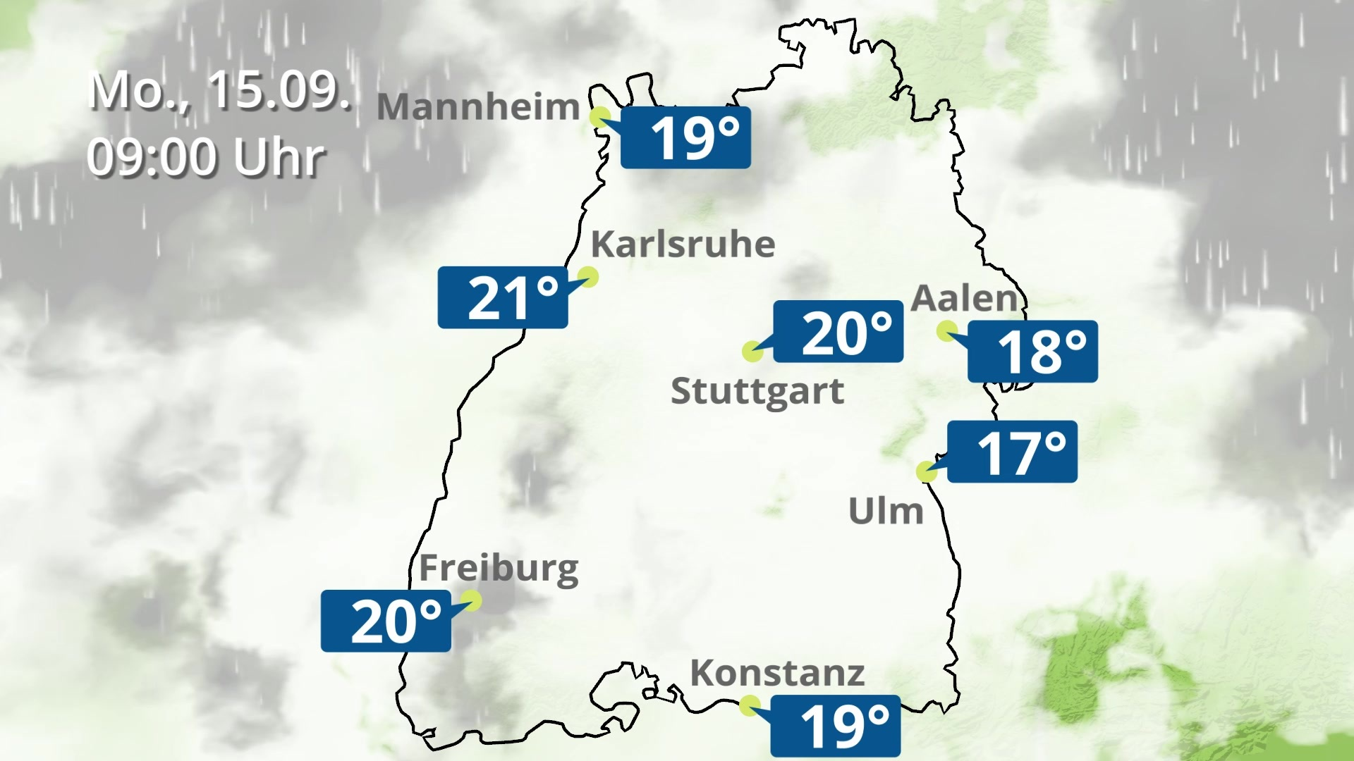 Regen- und Wolkenfilm für Stuttgart, Mannheim und Karlsruhe - Baden ...